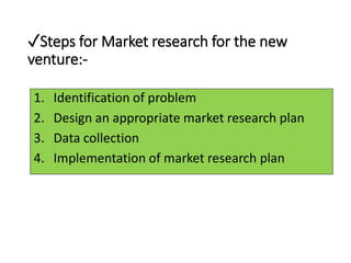 Market Research for new ventures | PPTX
