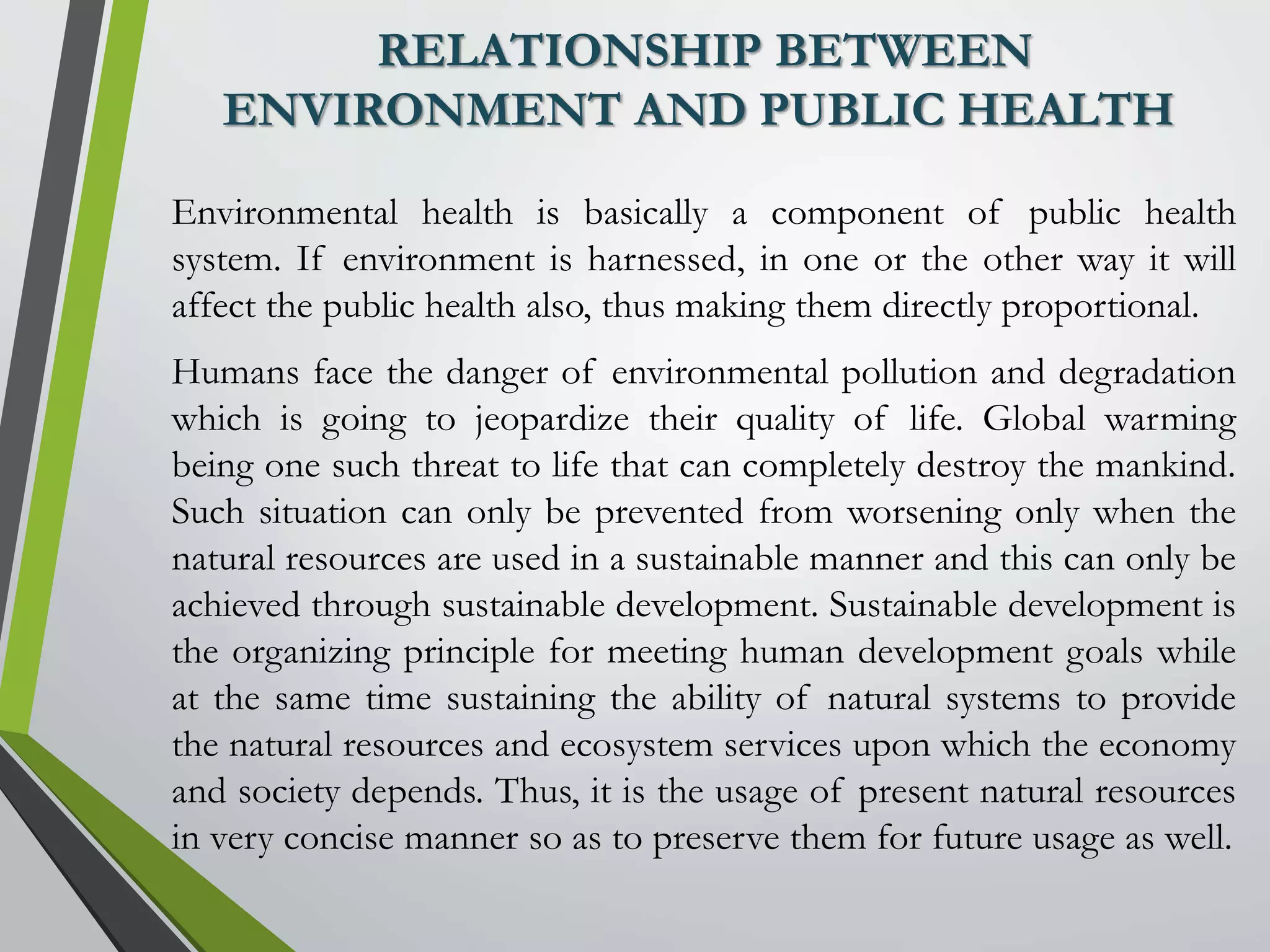 Environment and Public Health | PPTX