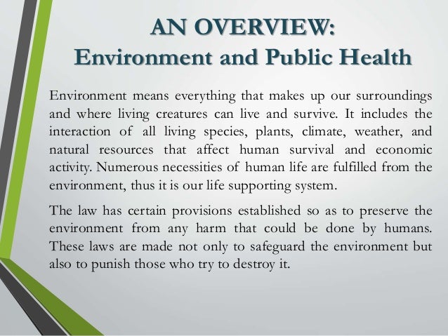 Environment and Public Health