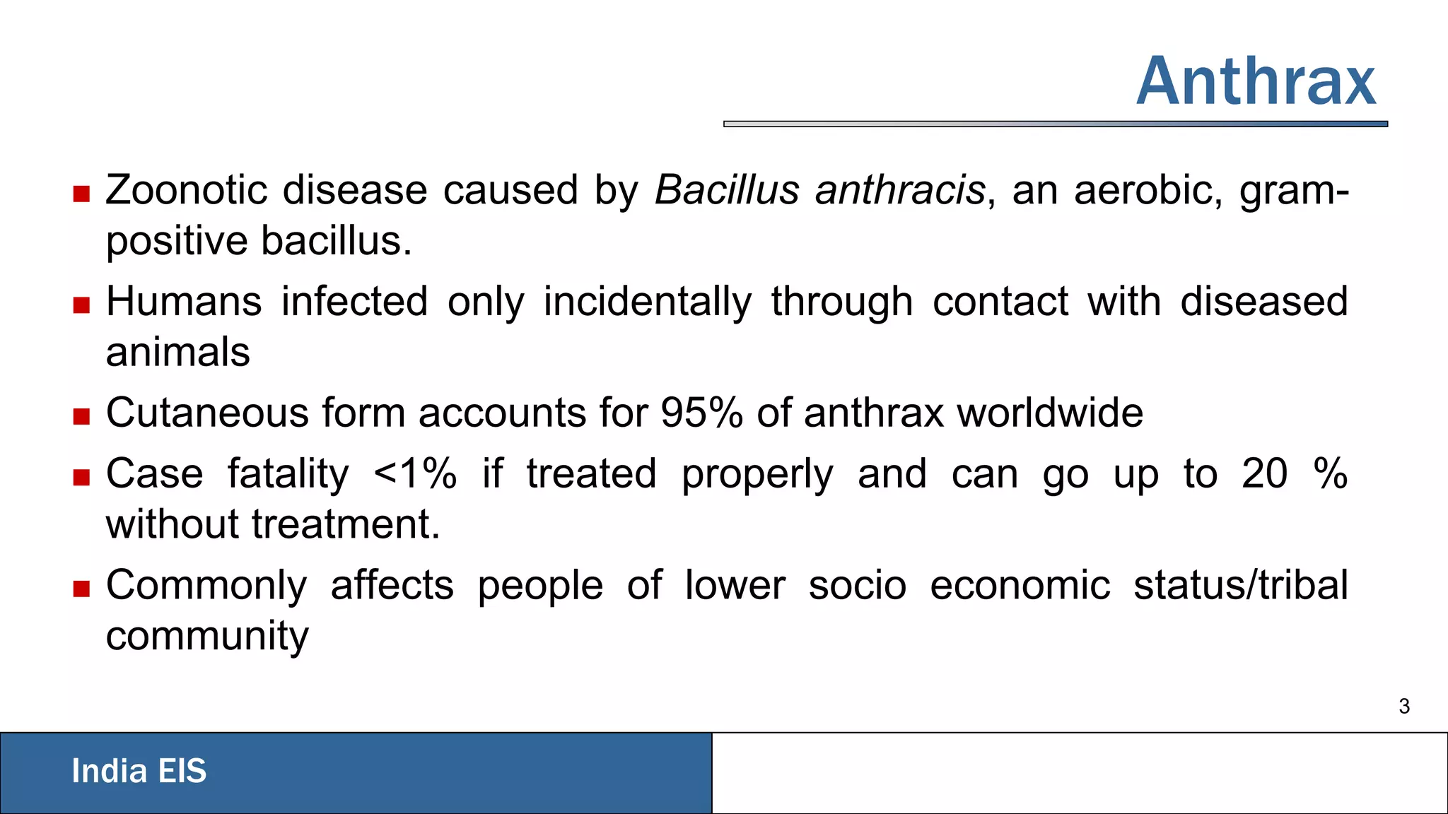 Cutaneous Anthrax in Jharkhand, India. | PPTX