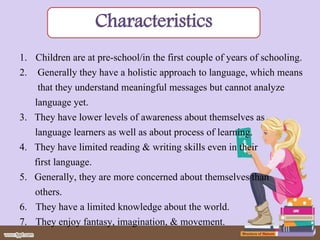 ESP Young Learners VS Adult Learners | PPTX