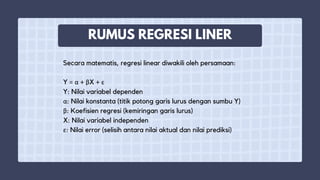 ppt estimasi dalam regresi linier sederhana | PPTX