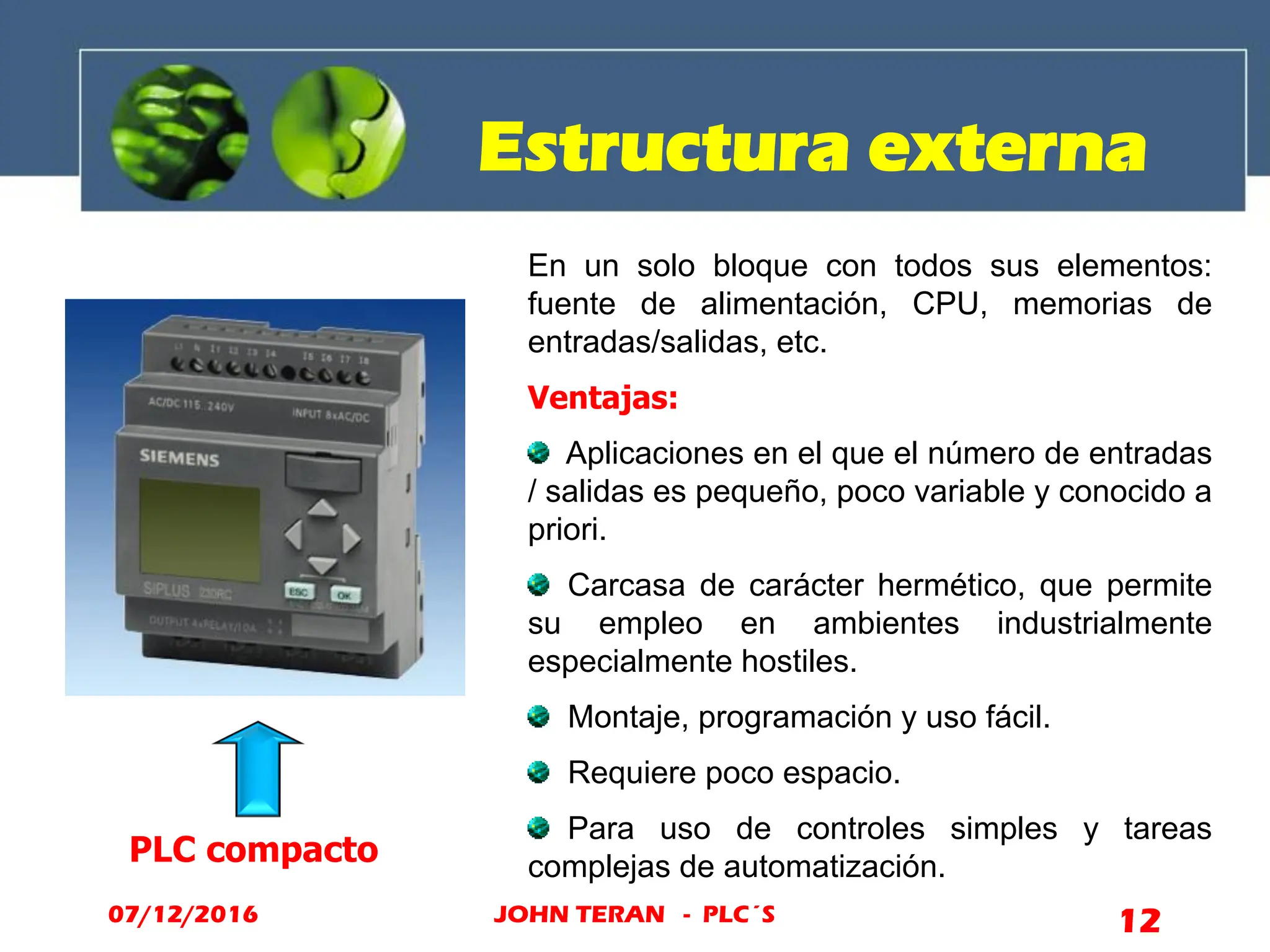 Diapositiva de Estudio: PPT Estructura de los PLC.pdf