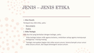 Ppt etika keilmuan dan teknologi | PPTX