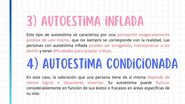 Tipos de autoestima y como podemos mejorar el autoestima | PDF