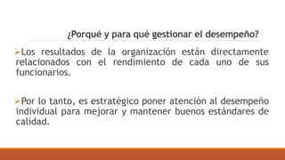 Evaluación de desempeño | PPTX