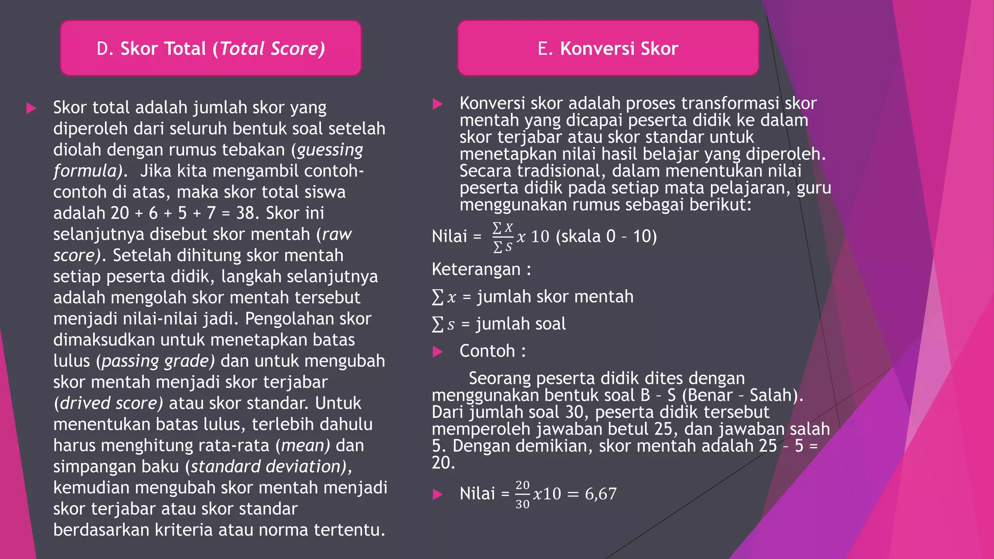 evaluasi pembelajaran matematika | PPTX