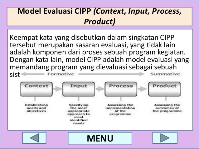 Ppt Evaluasi Pembelajaran Model CIPP