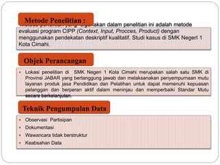 Ppt evaluasi dengan model cipp | PPTX