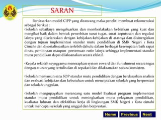 Ppt evaluasi dengan model cipp | PPTX