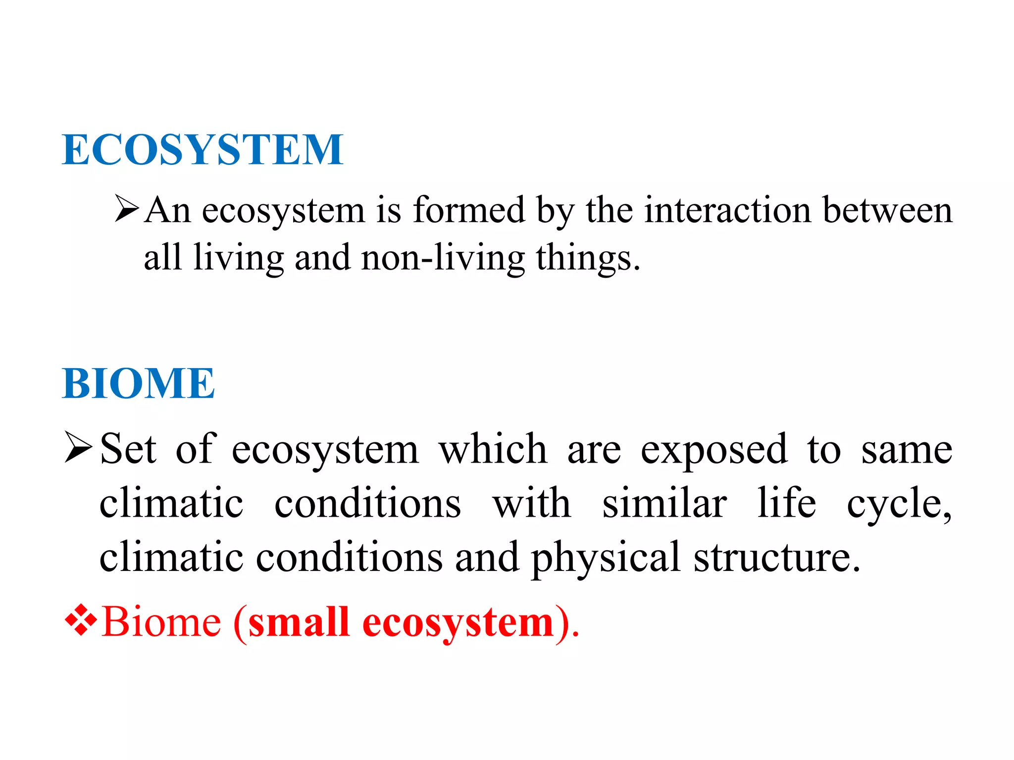 environment , ecosystem and biodiversity | PPTX