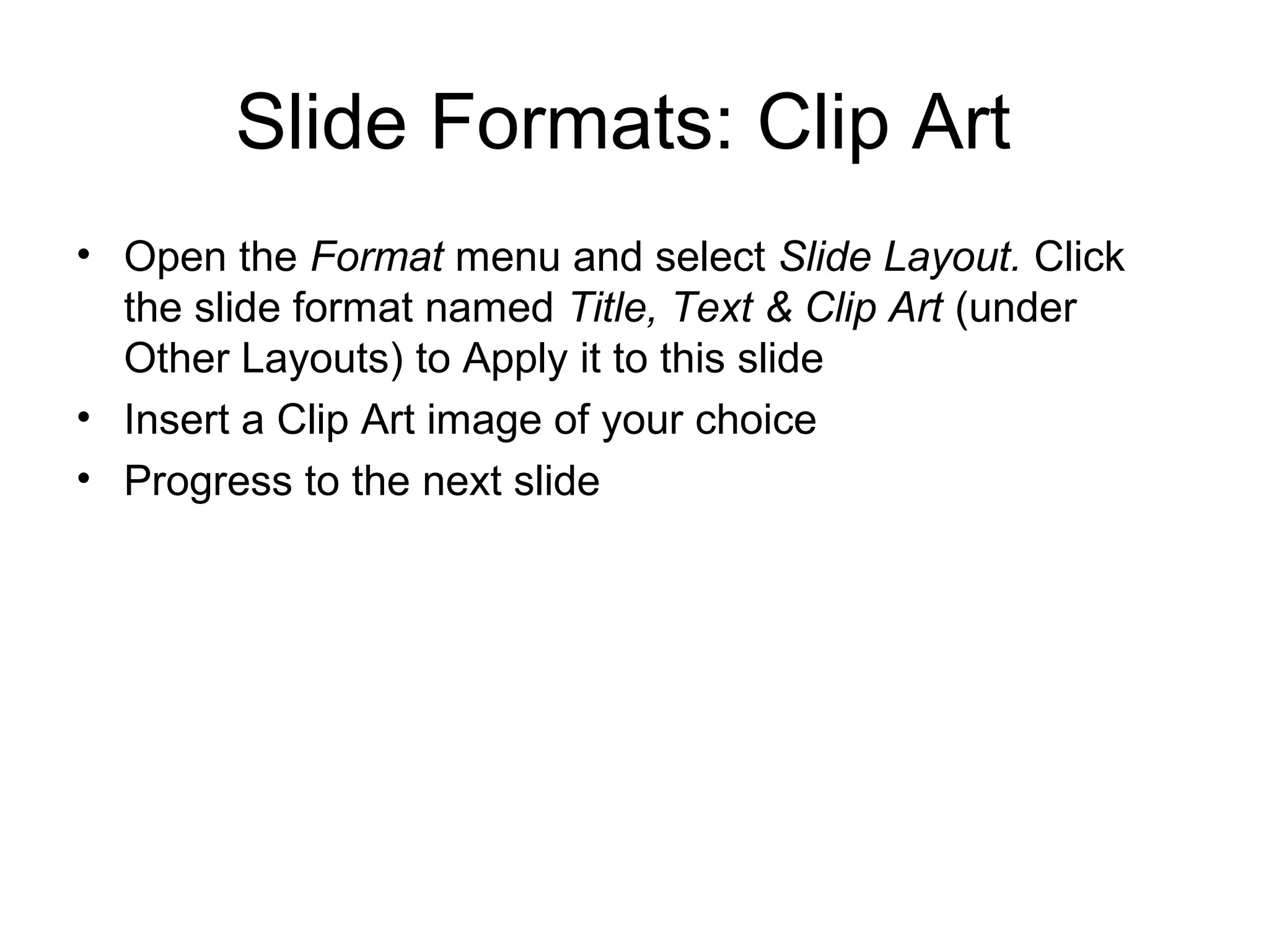 Powerpoint exercise | PPT