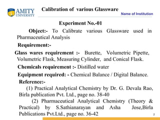 Ppt Exp No-2Calibratio n.ppt