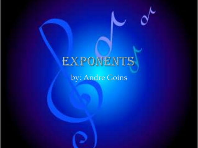 Ppt exponents | PPTX