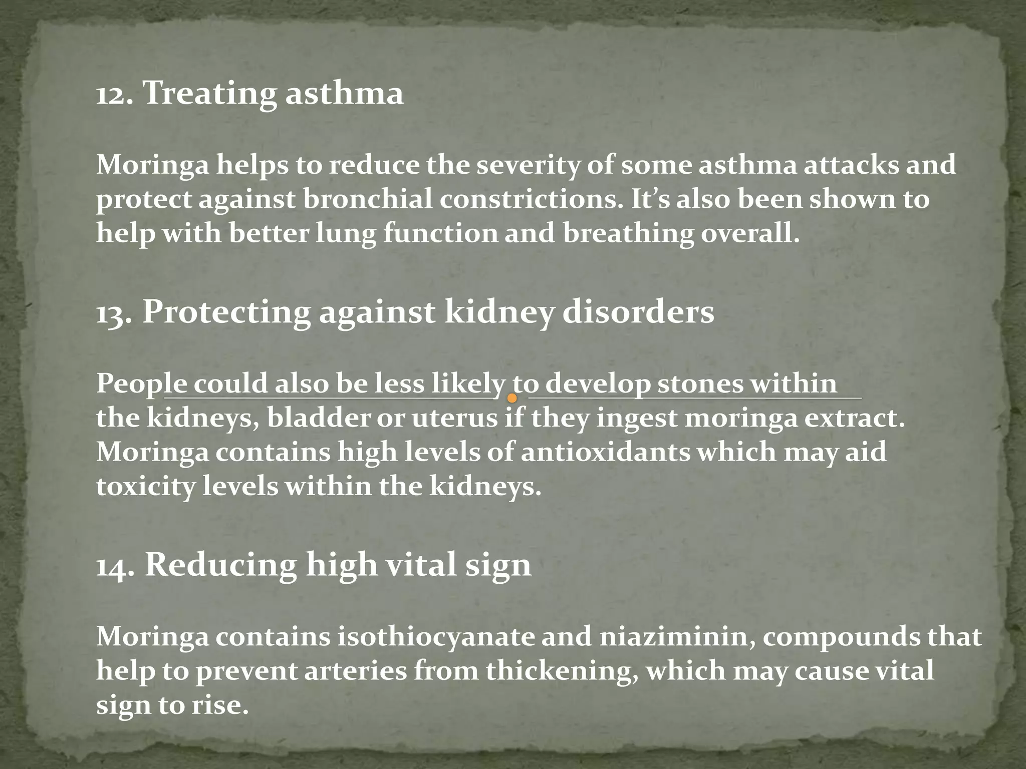 MORINGA AND ITS BENEFITS | PPTX