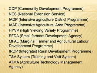 Agriculture Extension system | PPTX