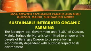 sustainable integrated organic farming proposal | PPTX