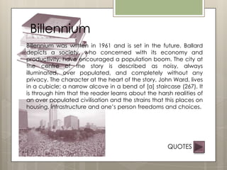 Learning Object: Analysing the Short Stories of J G Ballard | PPTX