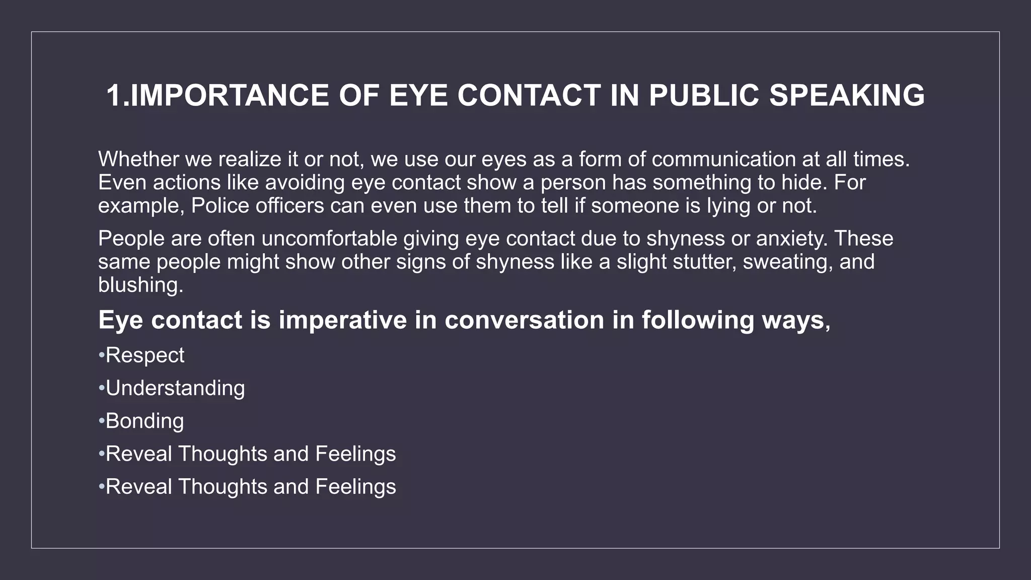 Ppt eye contact | PPTX