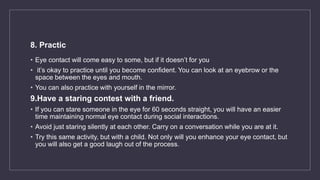 Ppt eye contact | PPTX
