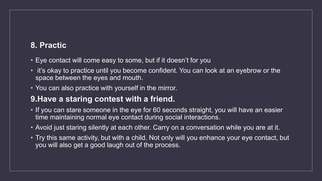 Ppt eye contact | PPTX