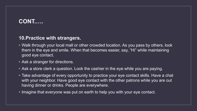 Ppt eye contact | PPTX