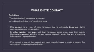 Ppt eye contact | PPTX