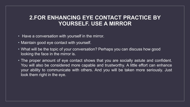 Ppt eye contact | PPTX