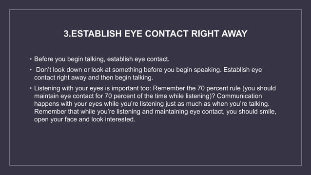 Ppt eye contact | PPTX