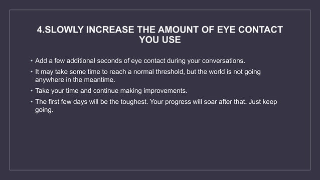 Ppt eye contact | PPTX