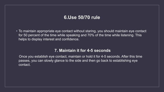 Ppt eye contact | PPTX