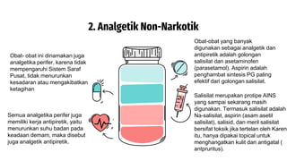 PPT FARMAKOLOGI PADA OBAT ANALGETIK SEMESTER 2 | PPTX