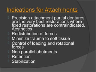 precision attachment in prosthodontics | PPT