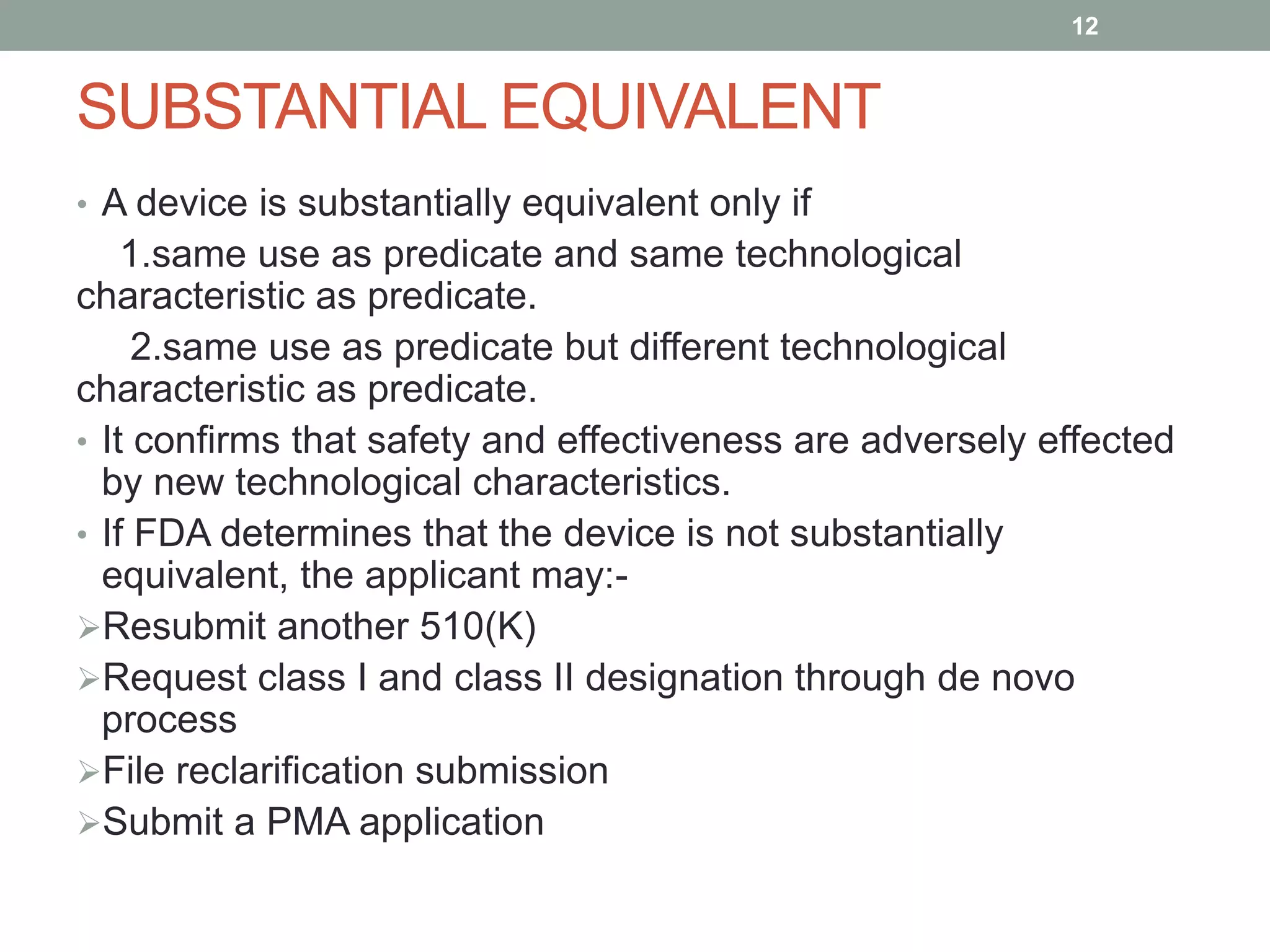 FDA regulation for medical devices | PPTX