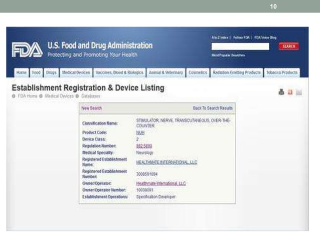FDA regulation for medical devices | PPTX | Pharmaceutical Industry | Industries