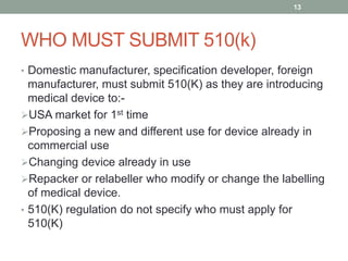 FDA regulation for medical devices | PPTX