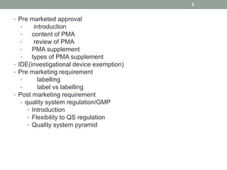 FDA regulation for medical devices | PPTX