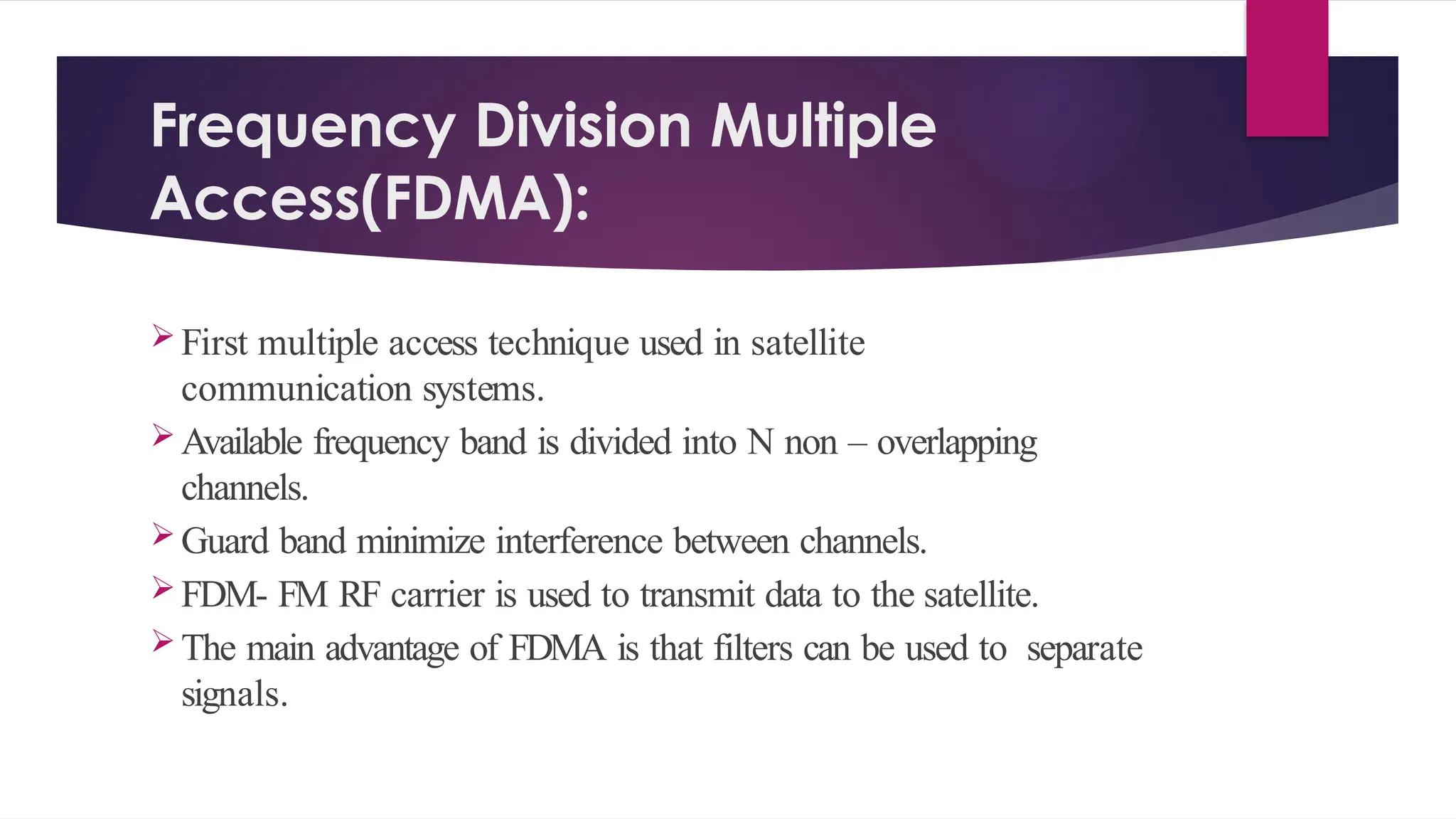 Multiple Access Techniques In Satellite Communication Pptx Computer Networking Computing