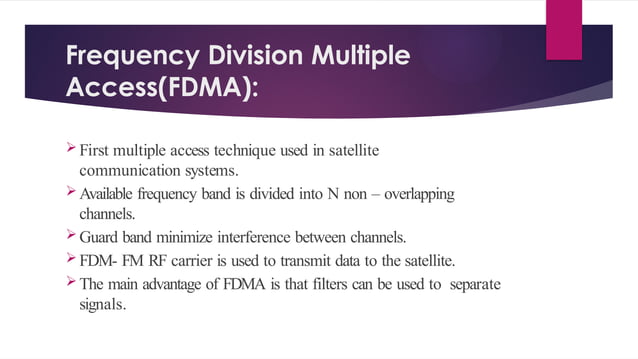 Multiple access techniques in satellite communication | PPTX | Computer Networking | Computing