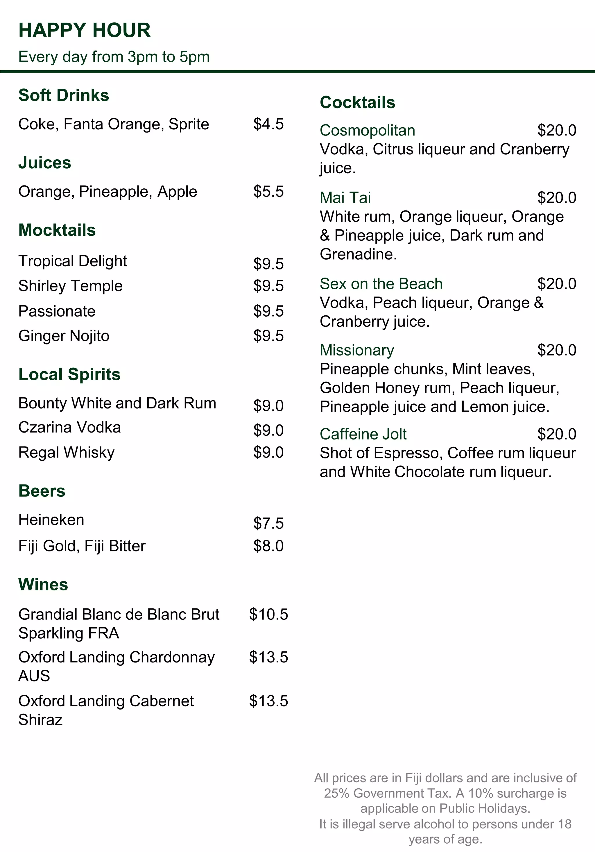 Heineken House Menu | PPTX
