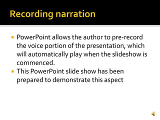 Ppt features | PPTX