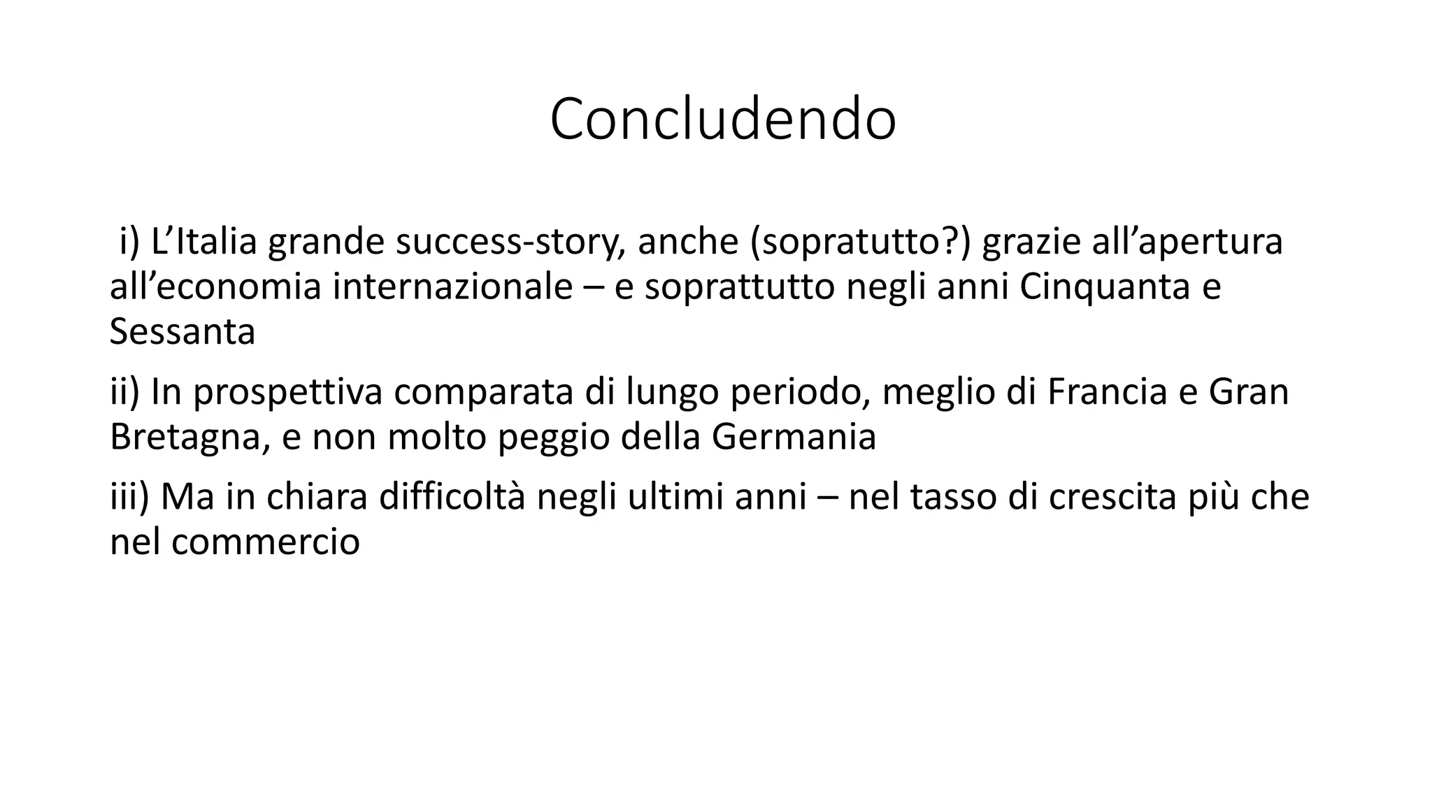 Giovanni Federico, L'Italia nell'economia internazionale | PPTX