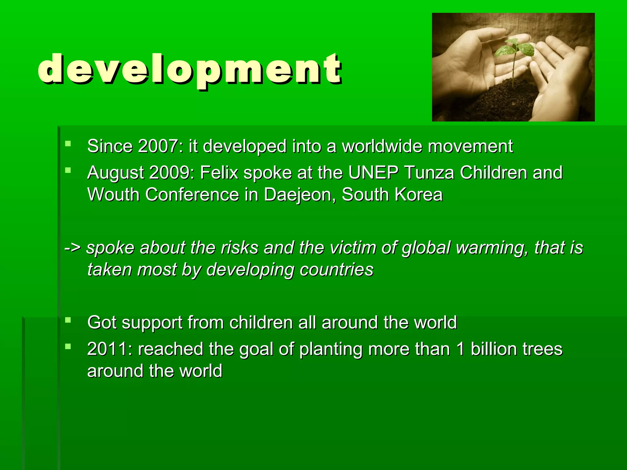 Ppt felix finkbeiner plant for the planet | PPT