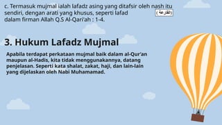 KAIDAH MUJMAL dan MUBAYYAN Materi Fiqih. | PPTX