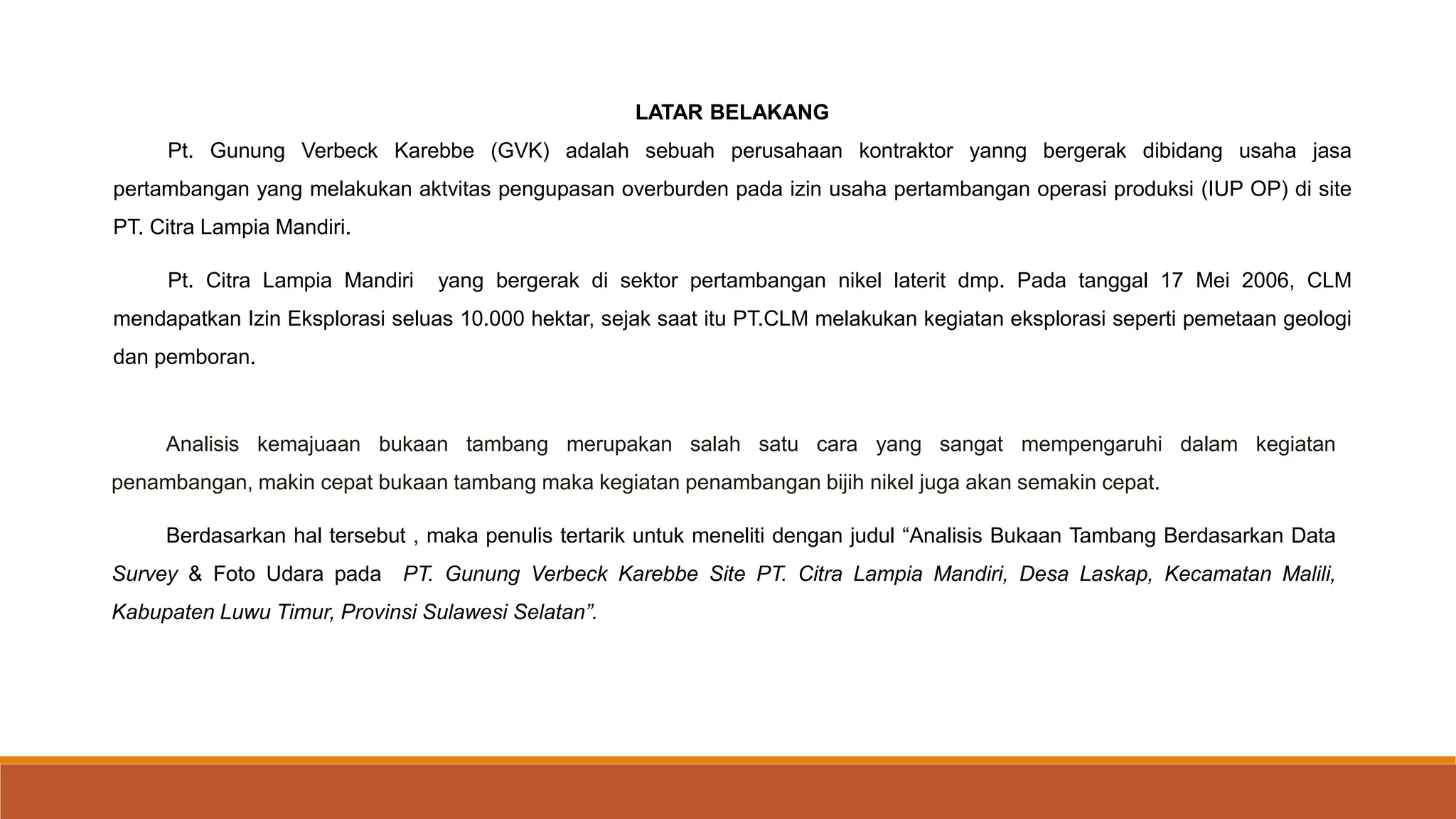 ppt fiks.pptx seminar hasil semester 8 , teknik pertambangan. | PPTX