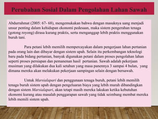 Komersialisasi usaha produksi padi ke sistem upah | PPTX