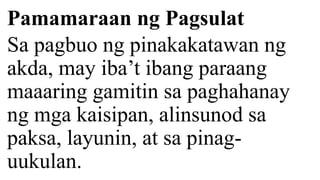 Ang Maikling Kuwento Batay sa Estilo ng Pagsisimula, Pagpapadaloy at ...