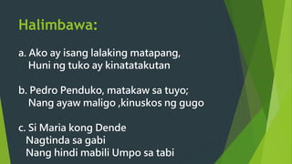 Mga Kaalamang Bayan sa Asignaturang Filipino | PPT