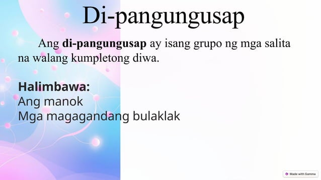 ppt filipino (pangungusap at di pangungusap) (1).pptx