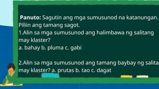 Comprehensive Filipino Language Lesson on Natural Resources and Grammar ...